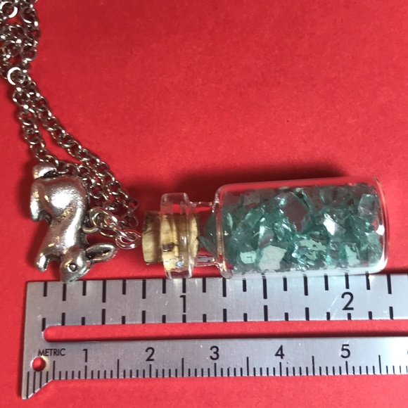 Handmade | Jewelry | Rabbit Wish Glass Bottle Cork Stopper Necklace ...